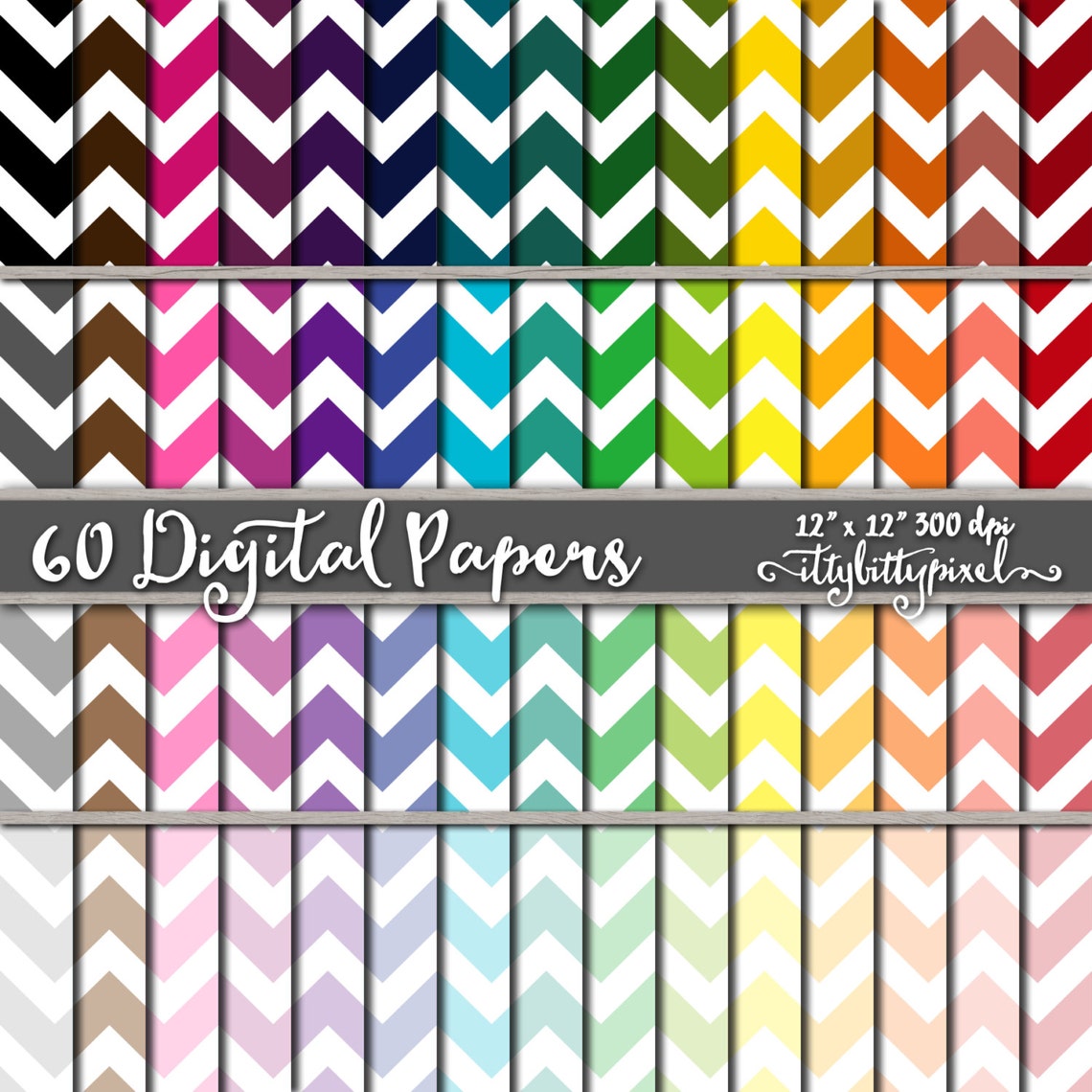 Chevron Scrapbook Paper Scrapbooking Paper Digital Paper | Etsy