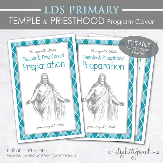 Temple and Priesthood Preparation Program Cover LDS Primary - Etsy