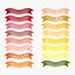 Watercolor Ribbon Clip Art - Hand Painted Banners Painted Digital ...