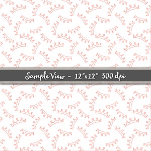 Princess Crown Scrapbook Paper, Crown Scrapbooking Paper, Crown Digital ...