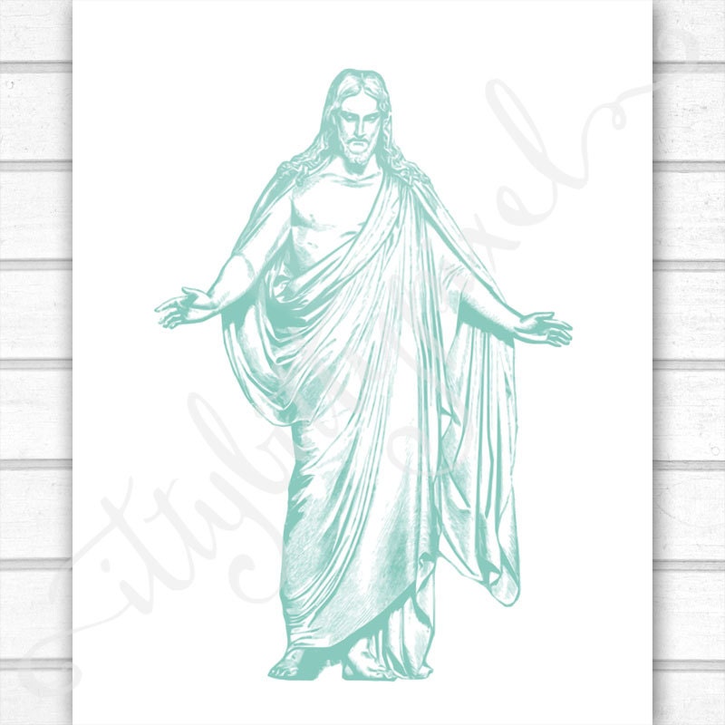 Jesus Christ Savior - LDS Digital Wall Art Print PRINTABLE Yw Young ...
