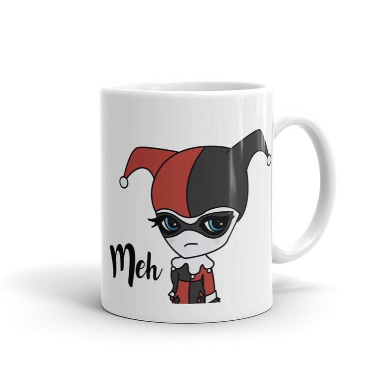 Meh Harley Quinn Inspired Ceramic Coffee Mug - Etsy