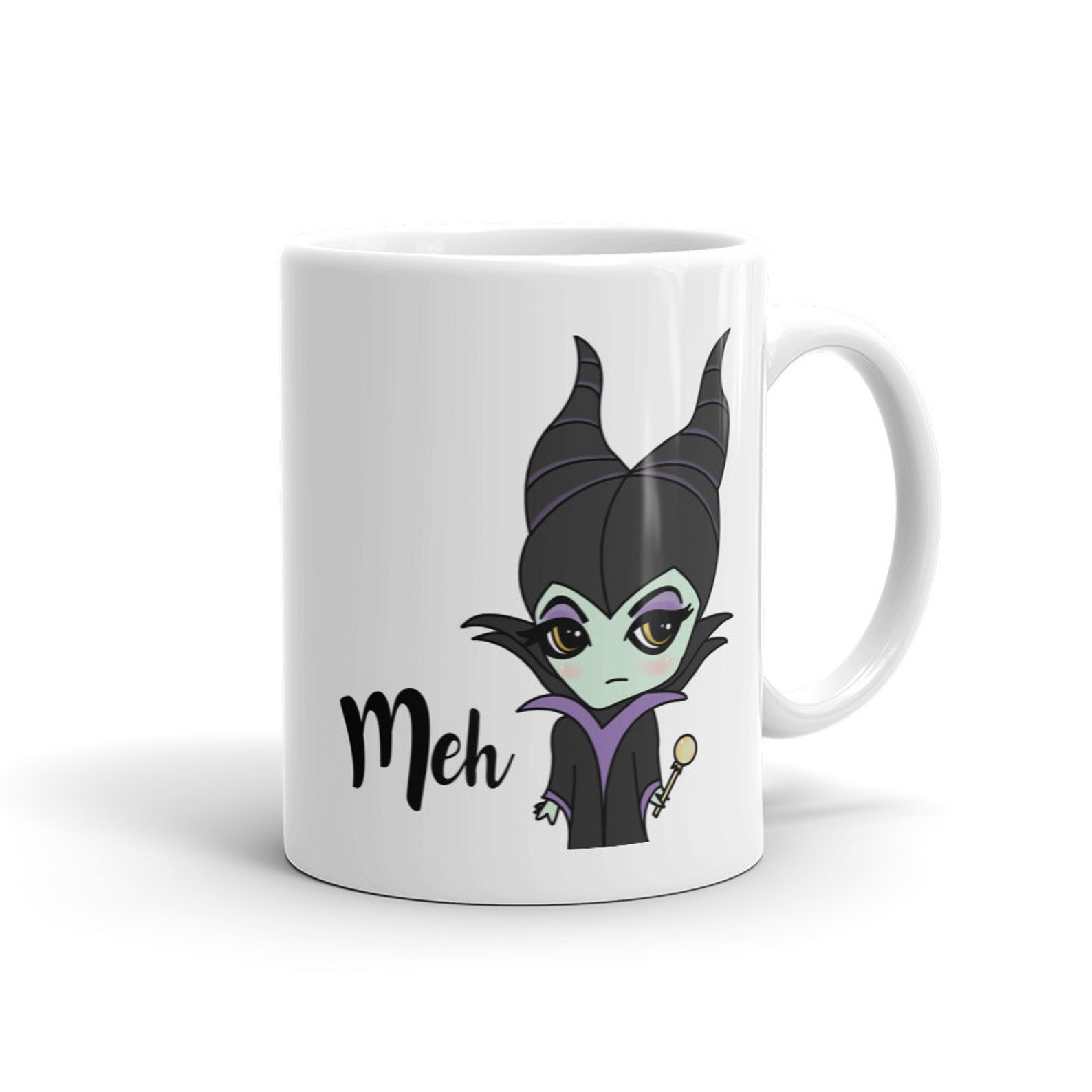 Meh, Maleficent Inspired Ceramic Coffee Mug - Etsy