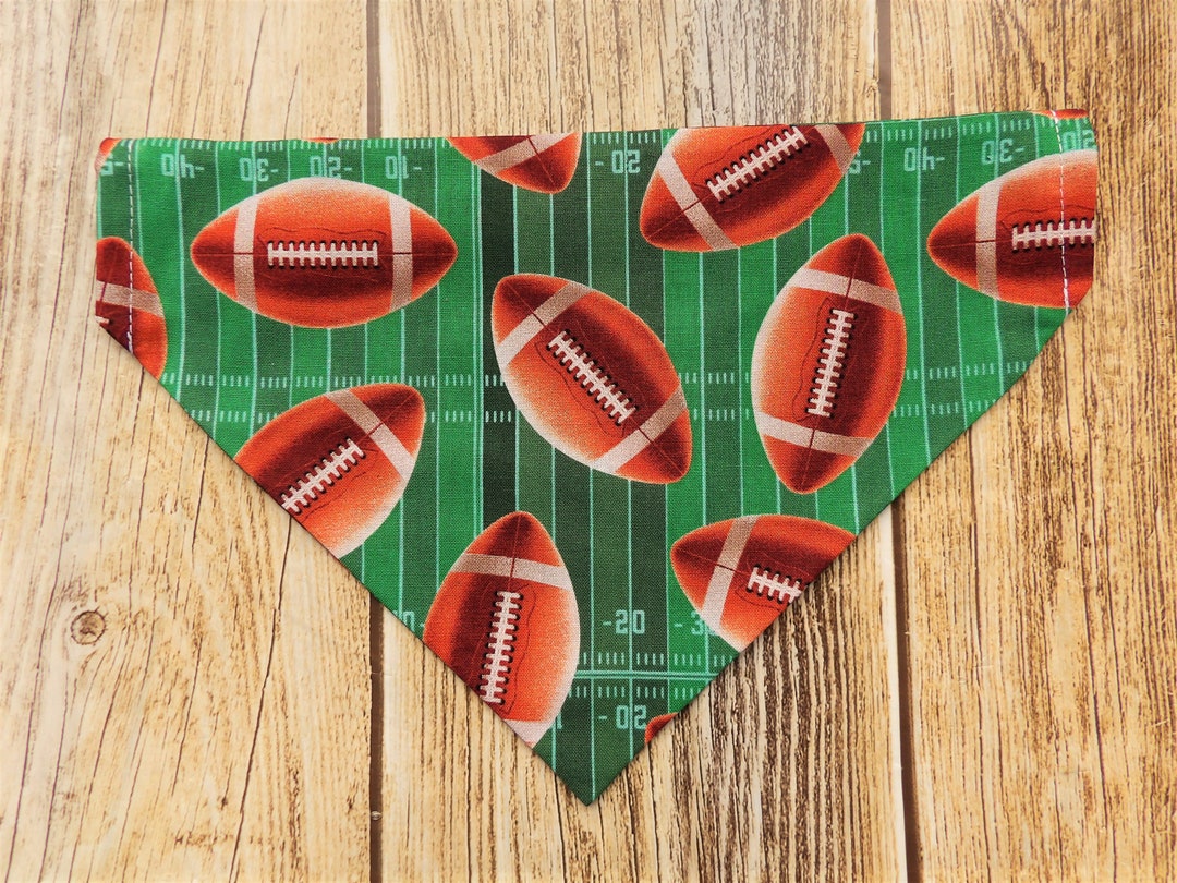 Footballs and Field Dog Bandana. Football Dog Bandana. Fall Dog Bandana ...