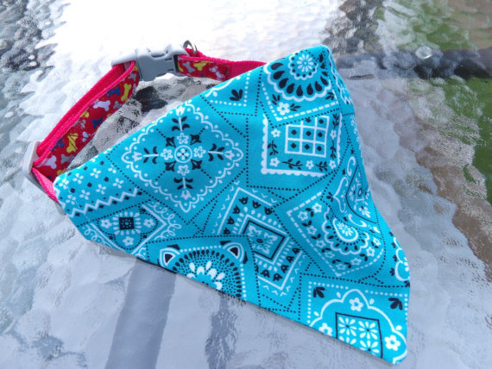 Yellow Small Dog Bandana. Yellow Dog Bandana. Bandana Print Dog Bandana ...