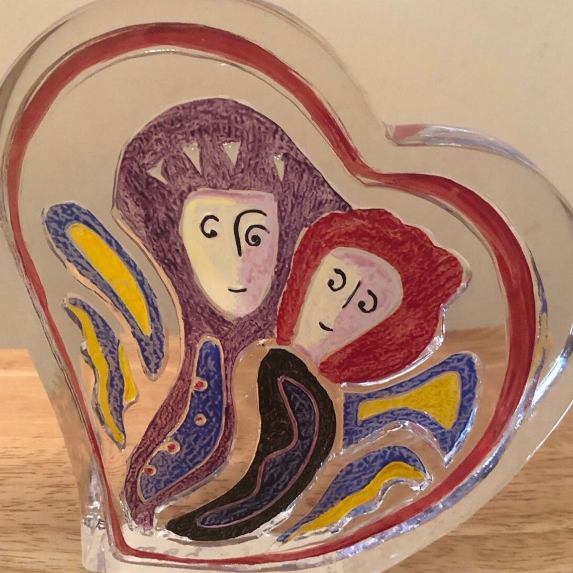 Matt Lamb Spirit of Love Art Crystal Glass Sculpture for Sasaki - Etsy