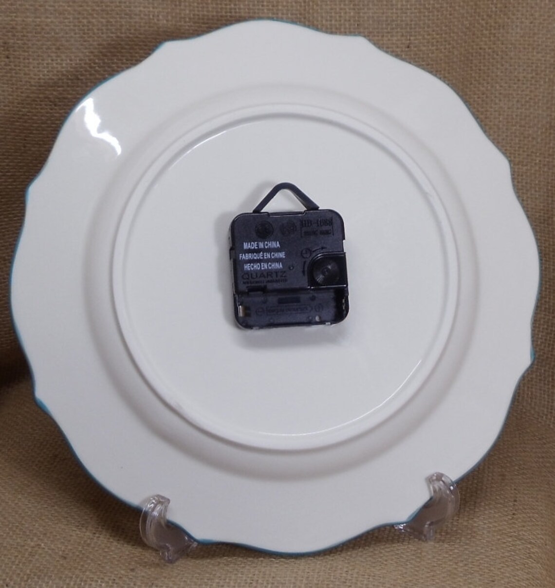 Upcycled Pioneer Woman Kitchen Plate Clock, GORGEOUS GARDEN ,stoneware ...