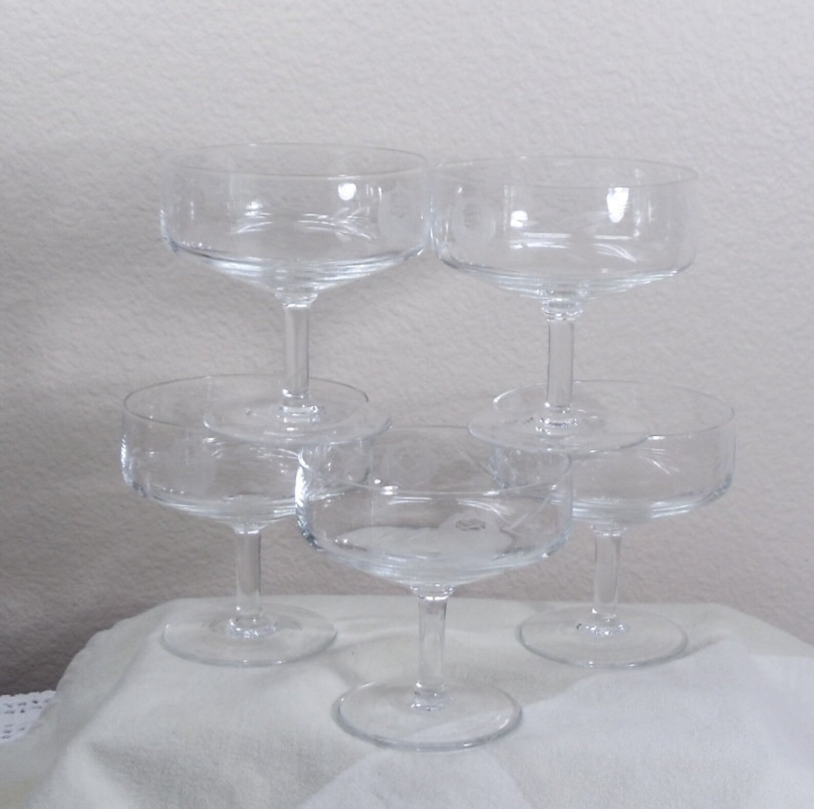 Vintage 5 Etched Crystal Low Sherbert/sherry Glassclear Bowl - Etsy