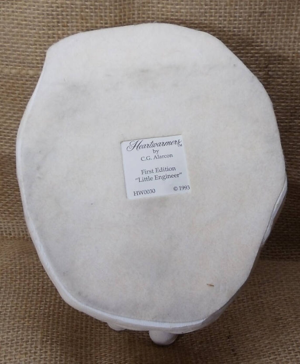 Vintage CG Alarcon Clay Figurine of "little Engineer",heartwarmers ...