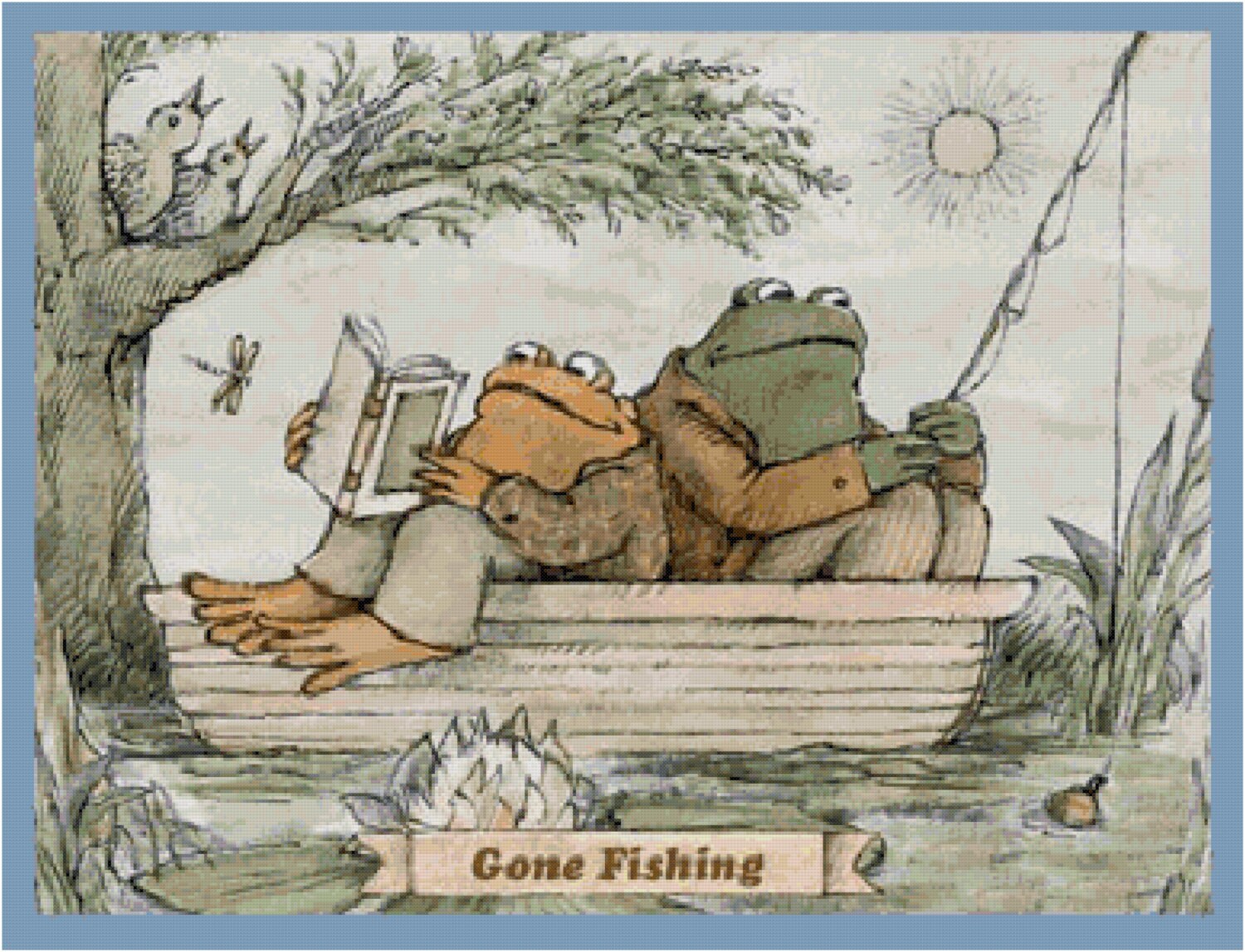 Cross Stitch Pattern PDF: Frog and Toad gone - Etsy Canada
