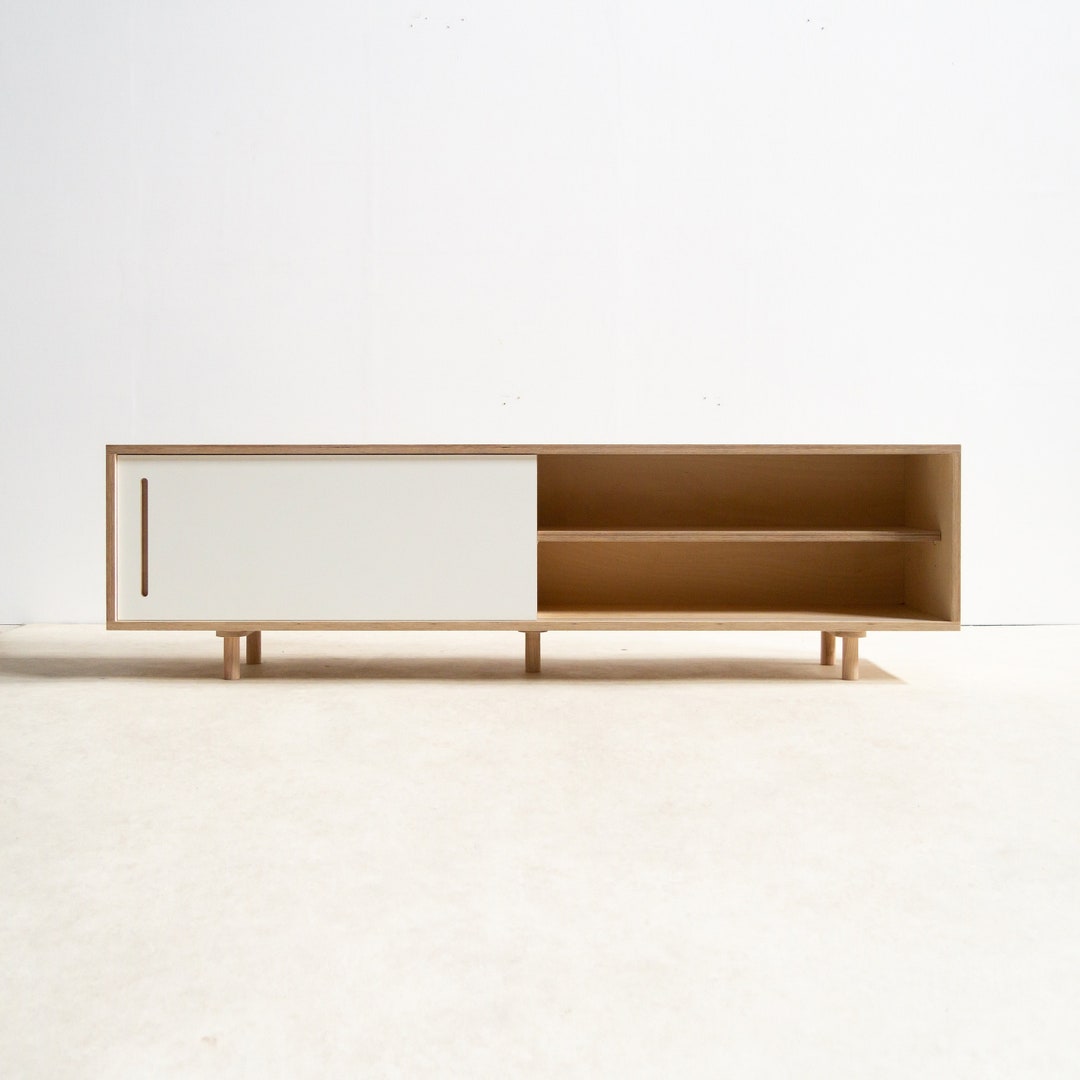 Mid Century Modern TV / Media Unit Birch Plywood - Etsy