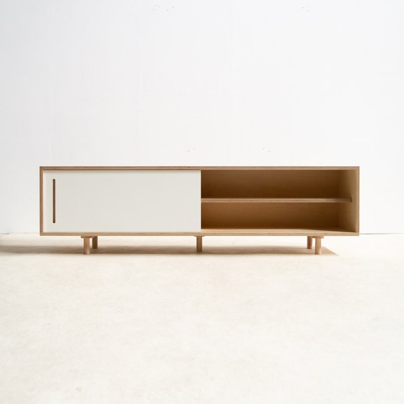 Mid Century Modern TV / Media Unit Birch Plywood - Etsy