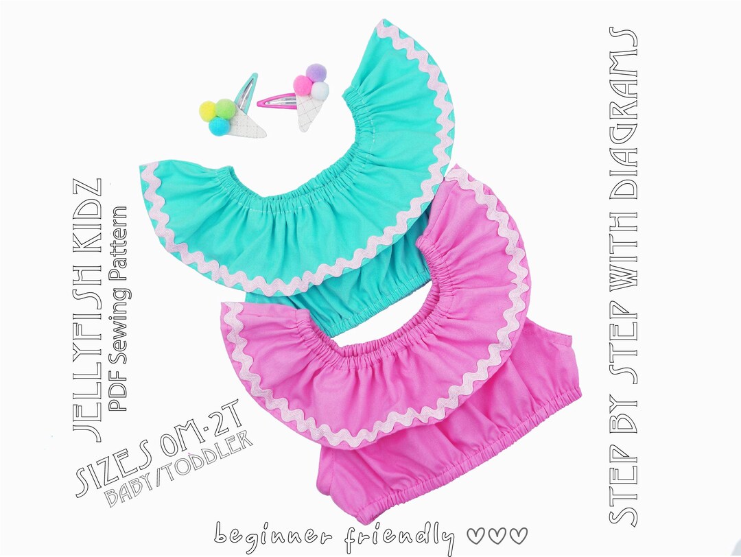 Ruffle Frilly Crop Top Sewing Pattern PDF Babies & Toddler - Etsy