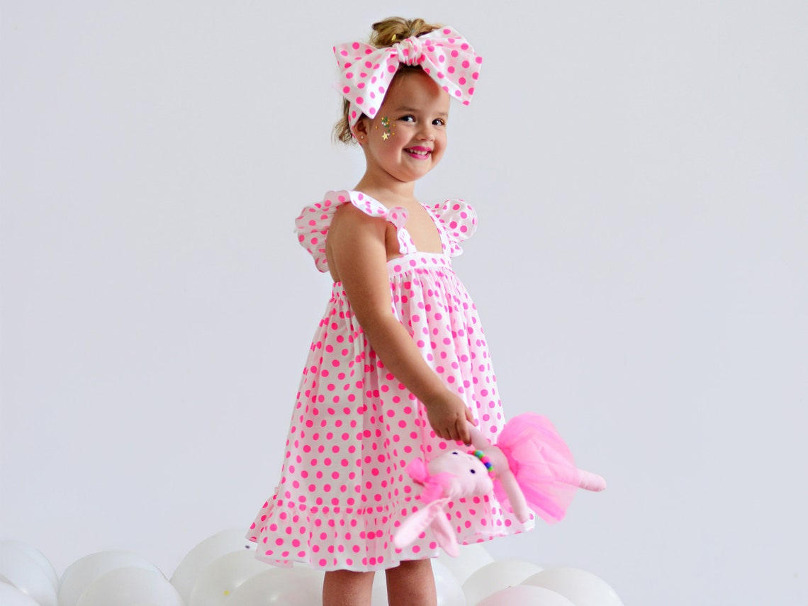 Girls Pinafore Dress PDF Sewing Pattern & Headwrap - Etsy Australia