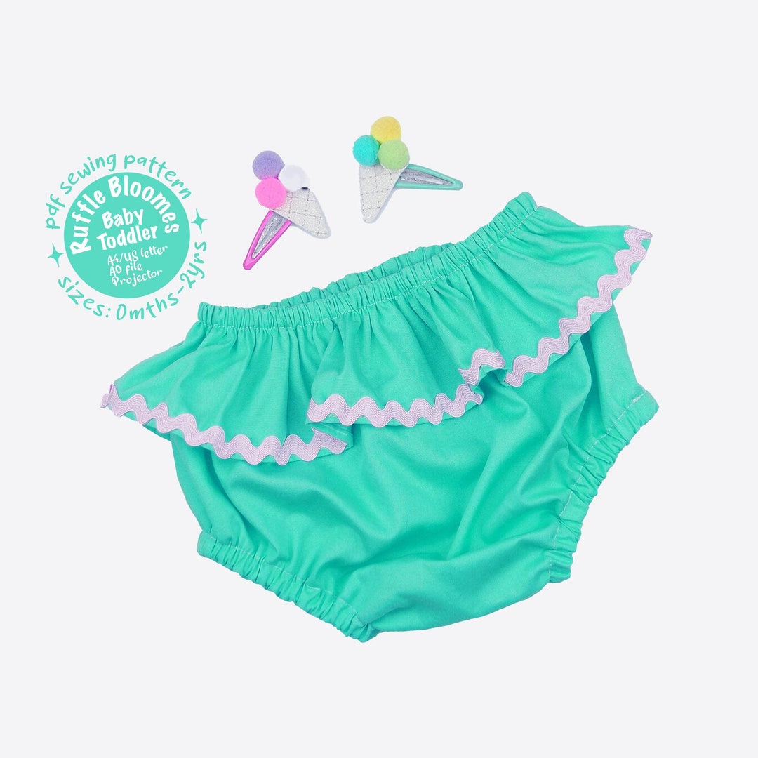 Ruffle Bloomers Sewing Pattern PDF, Baby ,toddler, Child. Size: 0m,3m ...