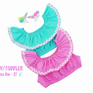 Ruffle Frilly Crop Top Sewing Pattern PDF Babies & Toddler - Etsy