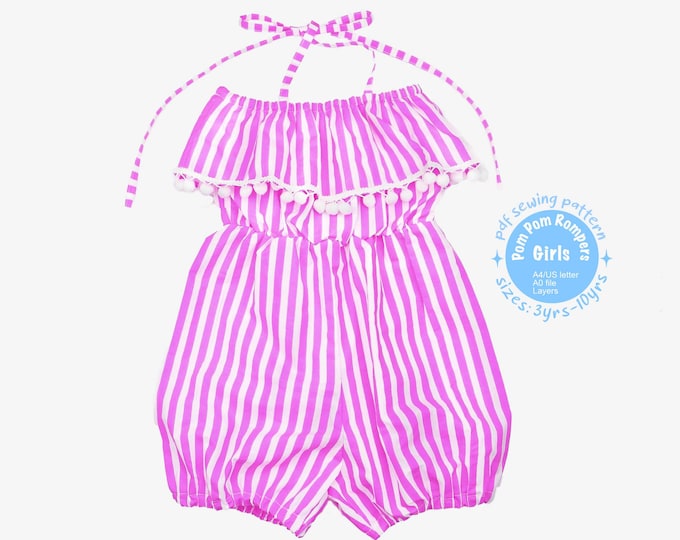 Sewing Pattern for Children's/girls' Romper, Jumpsuit, Mccalls Pattern ...