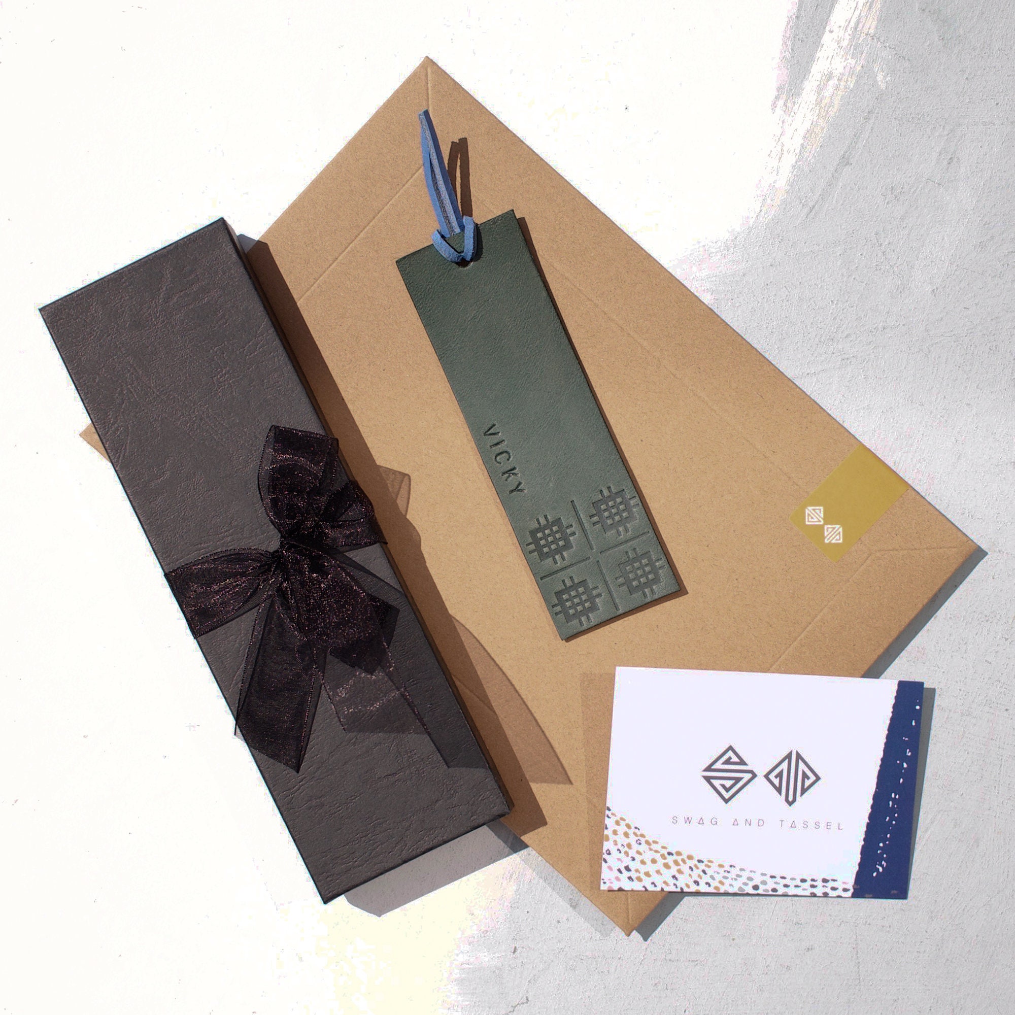Personalised Italian Leather Bookmark With Welsh Design Detail - Etsy
