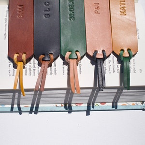 Personalised Italian Leather Bookmark - Etsy