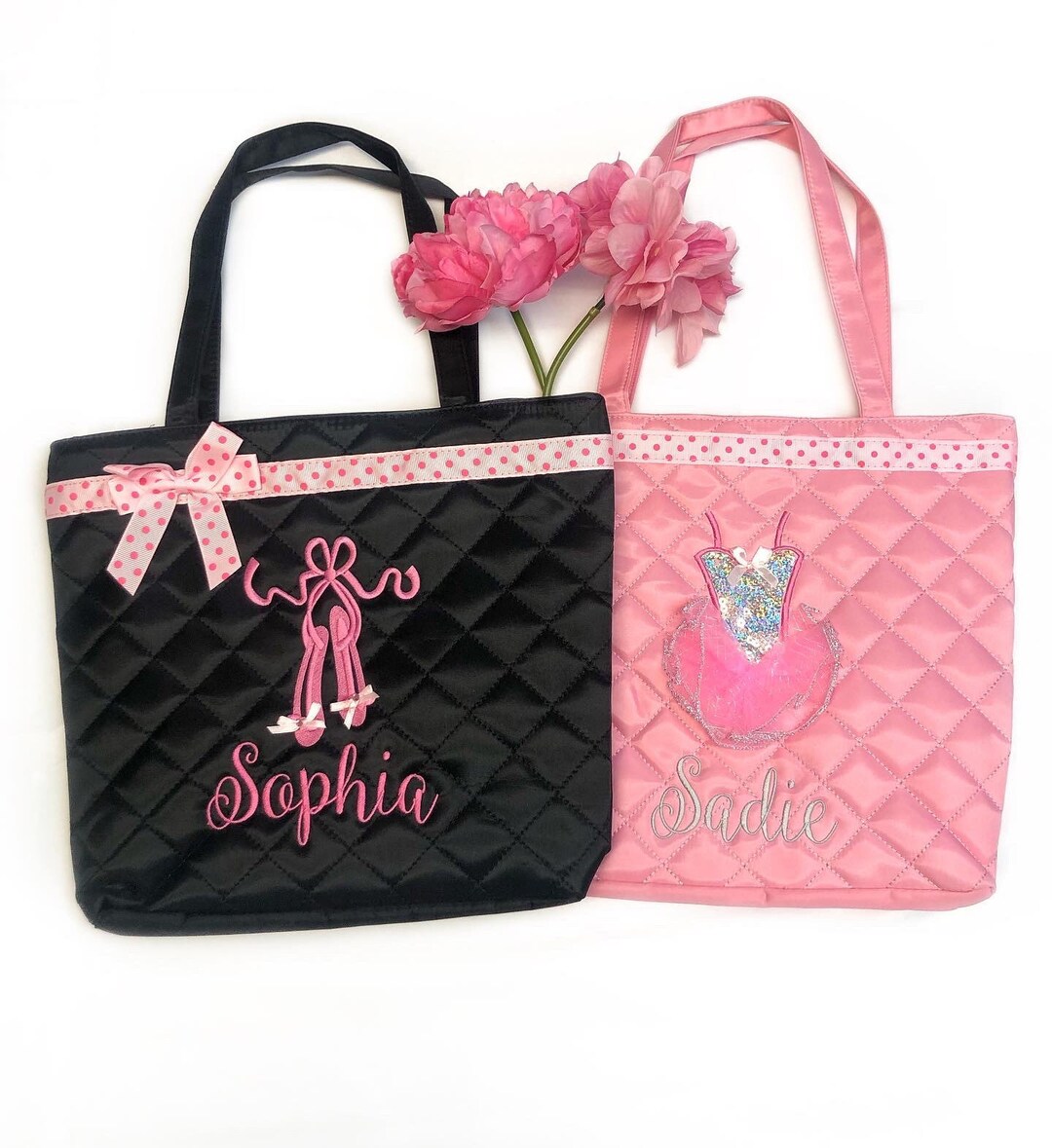 Monogrammed Little Ballerina Dance Bag | Dance Tote Bag for Little ...