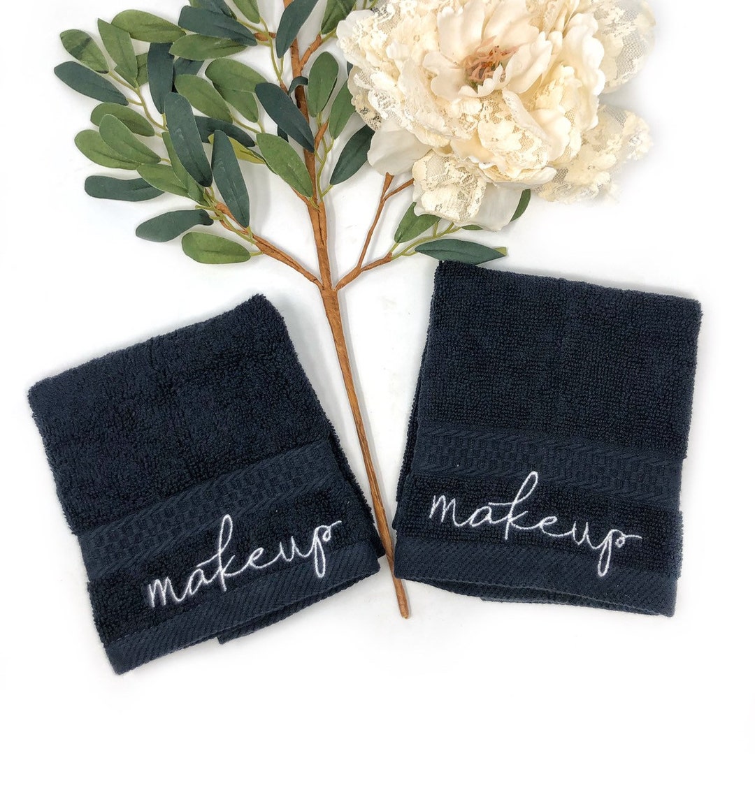 Embroidered Makeup Towel, Face Towel for Makeup, Makeup Towel, Bathroom ...