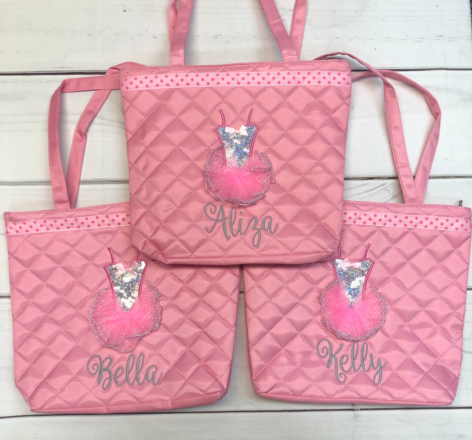 Monogrammed Little Ballerina Dance Bag | Dance Tote Bag for Little ...