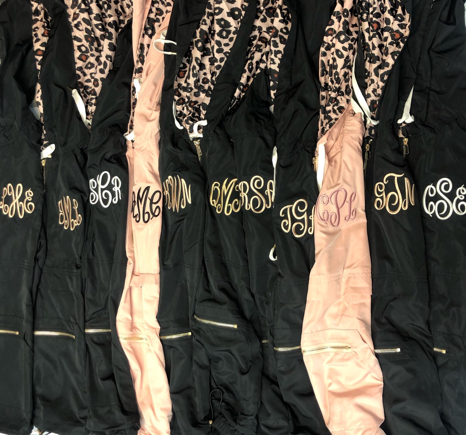 Rain Jacket Womens Monogrammed Rain Coat Leopard Print Wind | Etsy