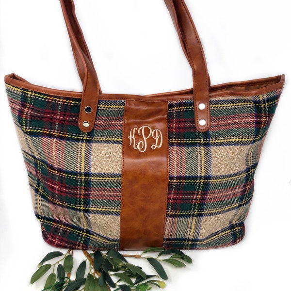 Plaid Handbag - Etsy