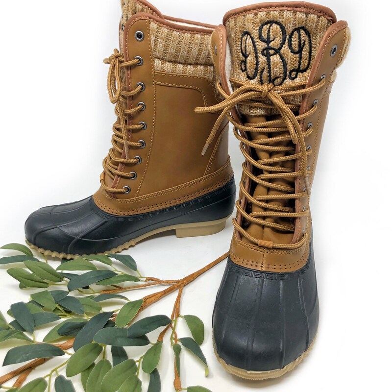 Monogram Rain Boots - Etsy