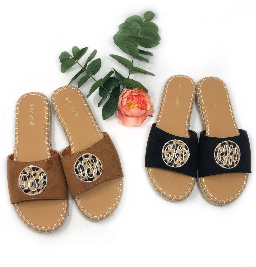 Monogrammed Sandals Personalized Sandals Womens Summer - Etsy