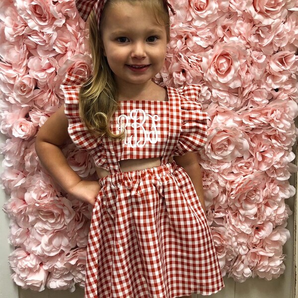 Red Checkered Dress - Etsy