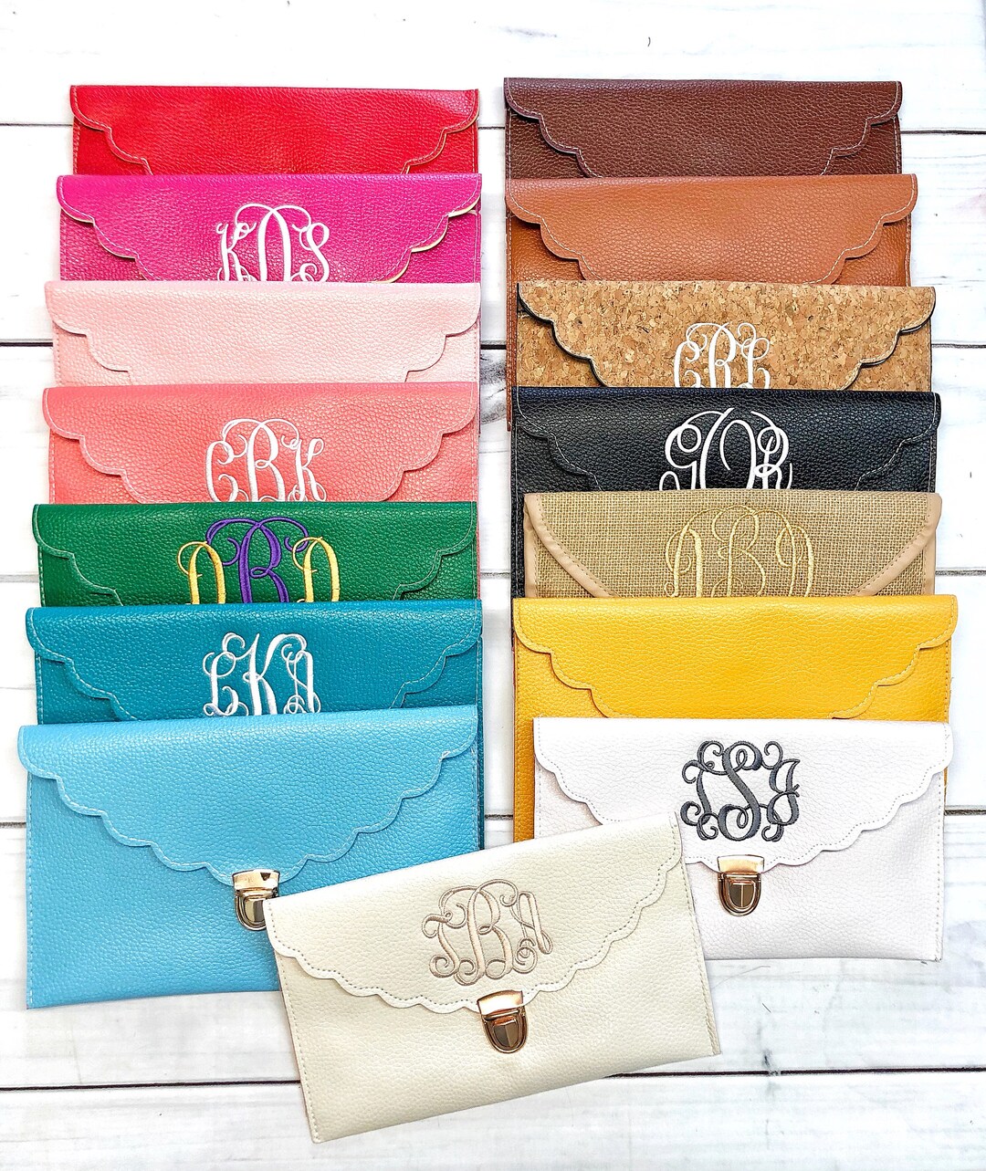 Monogrammed Clutch/crossbody Purse, Embroidered Bridesmaid Gift ...