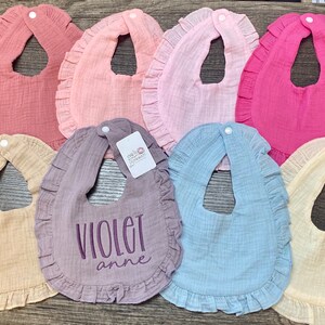 Baby Girl Bibs, Monogrammed Bibs, Embroidered Bib, Embroidered Baby ...