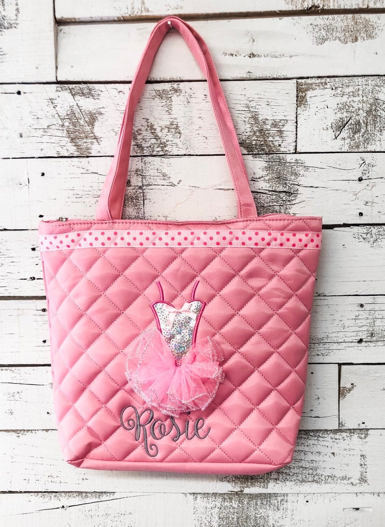 Monogrammed Little Ballerina Dance Bag | Dance Tote Bag for Little ...