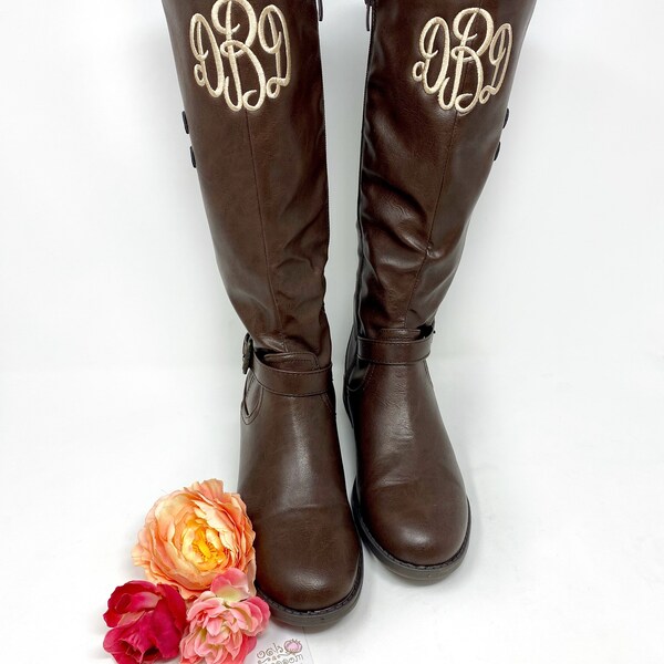 Monogram Boots - Etsy