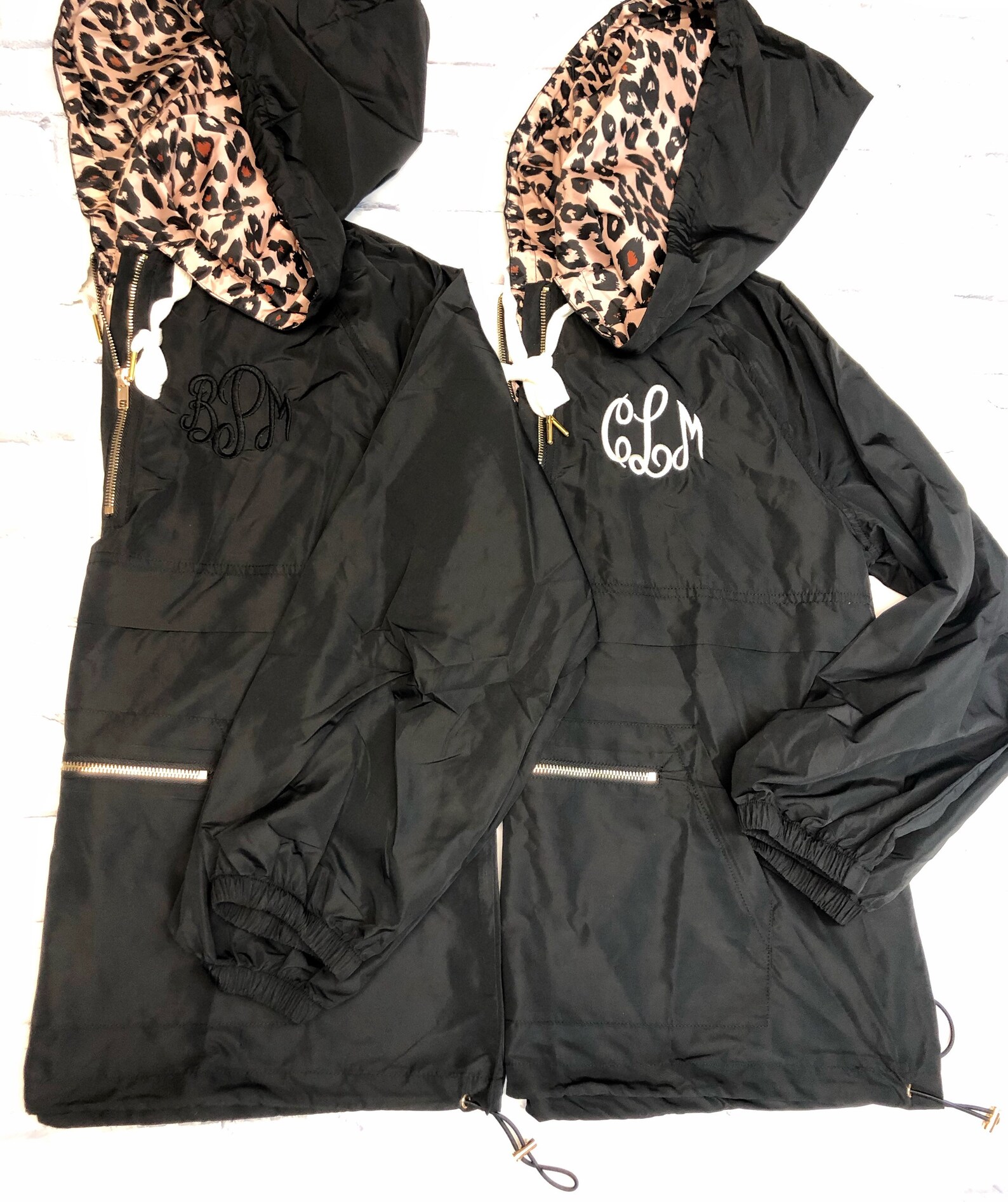 Rain Jacket Womens Monogrammed Rain Coat Leopard Print Wind - Etsy