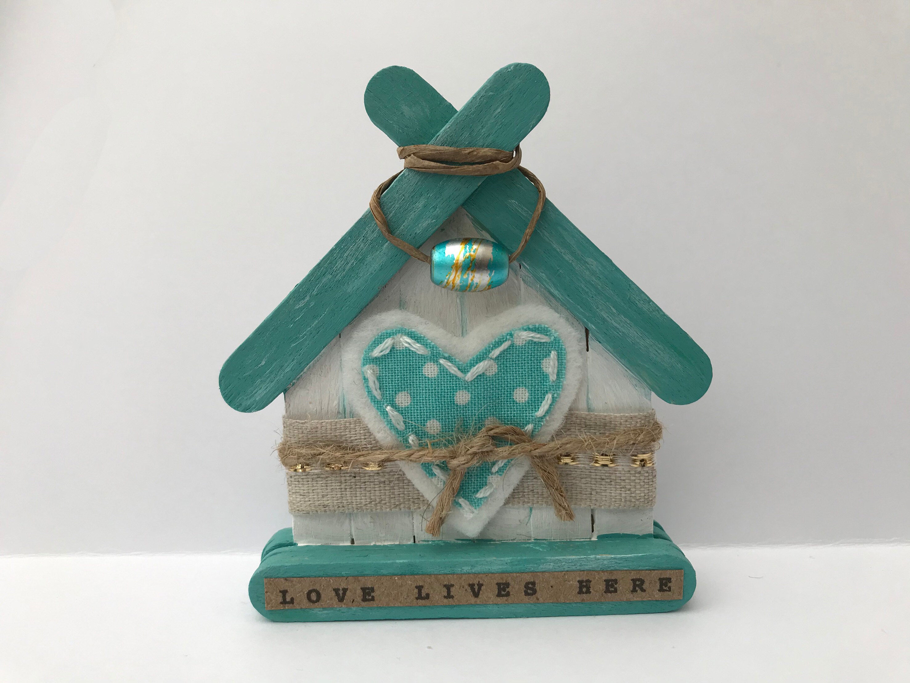 Cute Little Mini Lolly Stick Rustic Handmade Houses - Etsy UK