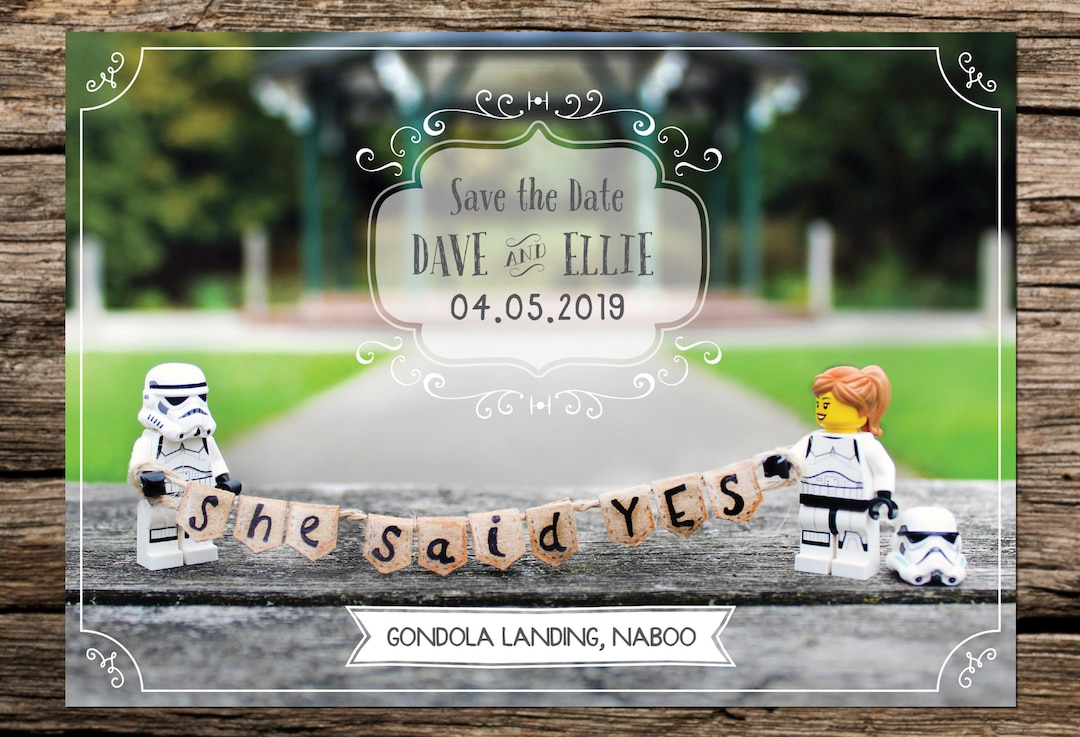 Star Wars Inspired she Said Yes Save the Date - Etsy UK