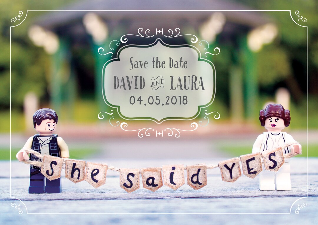 Star Wars Inspired 'she Said Yes' Save the Date. **UPDATED** - Etsy