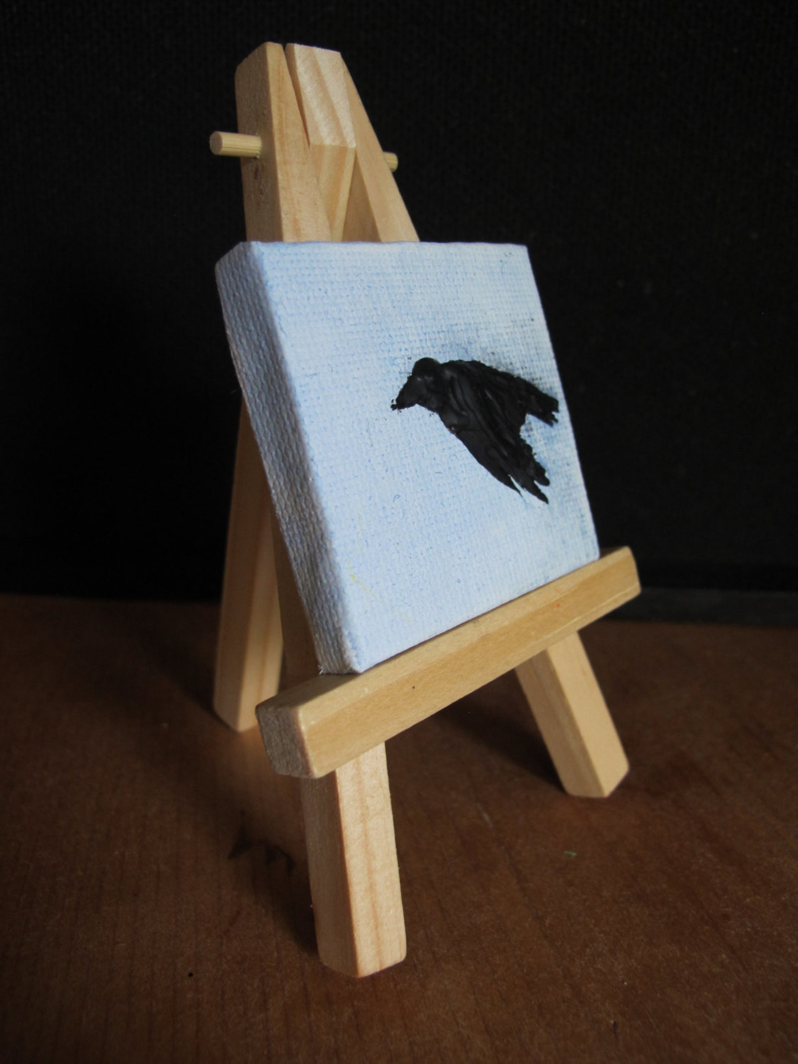 Flap Original encaustic painting with easel | Etsy