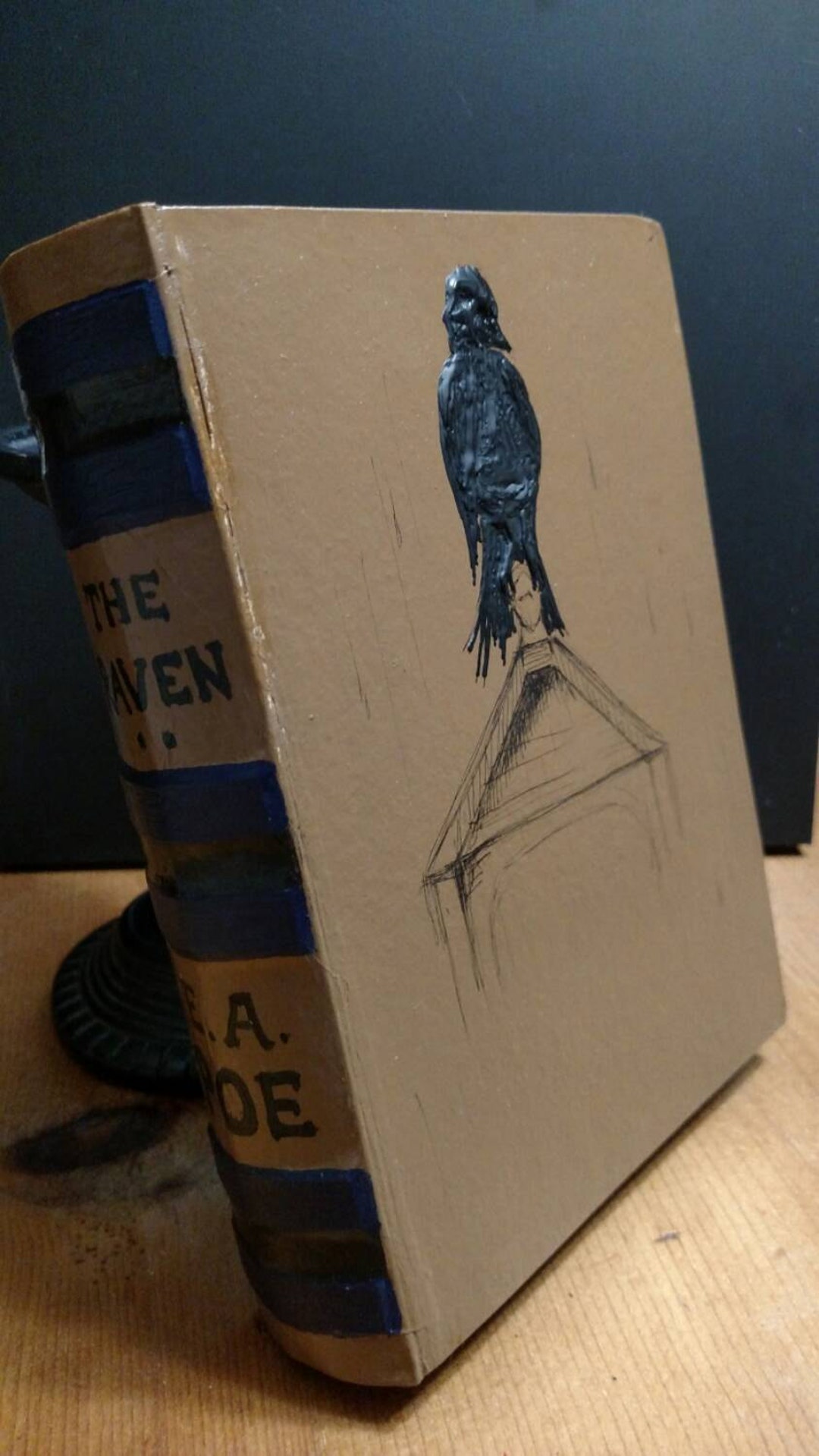 Raven - Original Encaustic Painting on Paper Mache Box - Etsy