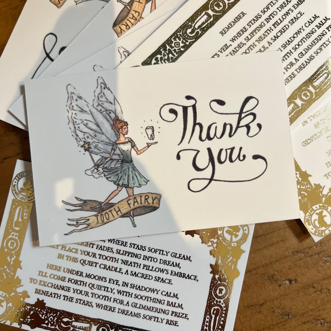 Tooth Fairy Thank You Card - Etsy