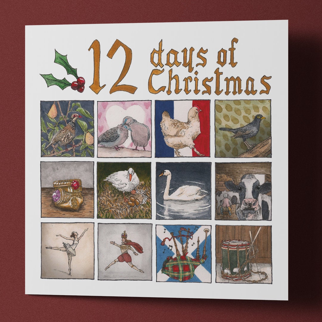 Twelve Days of Christmas Christmas Card - Etsy