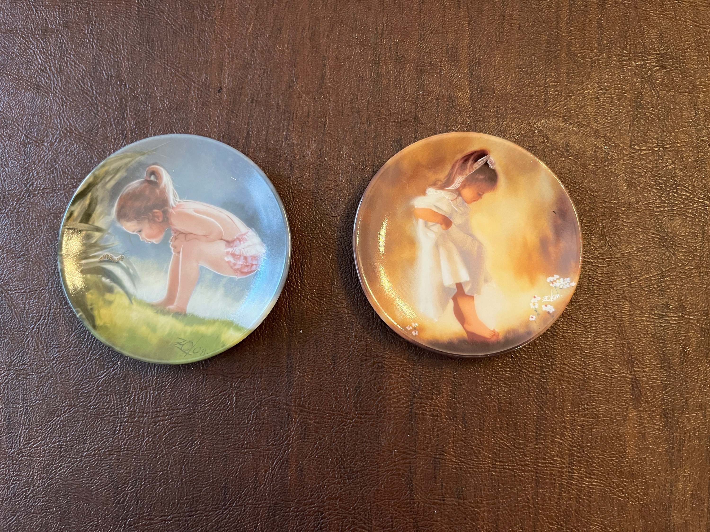 Donald Zolan Miniature Plates: Children's Art, Set of 4 - Etsy