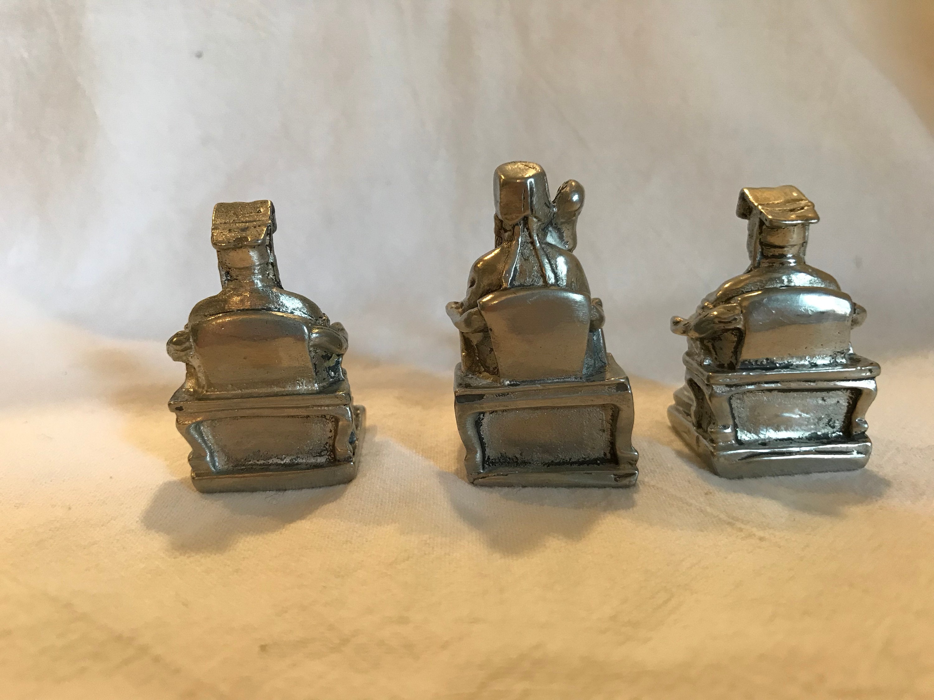 Fine Pewter Statues 5 Miniature Chinese Figures - Etsy