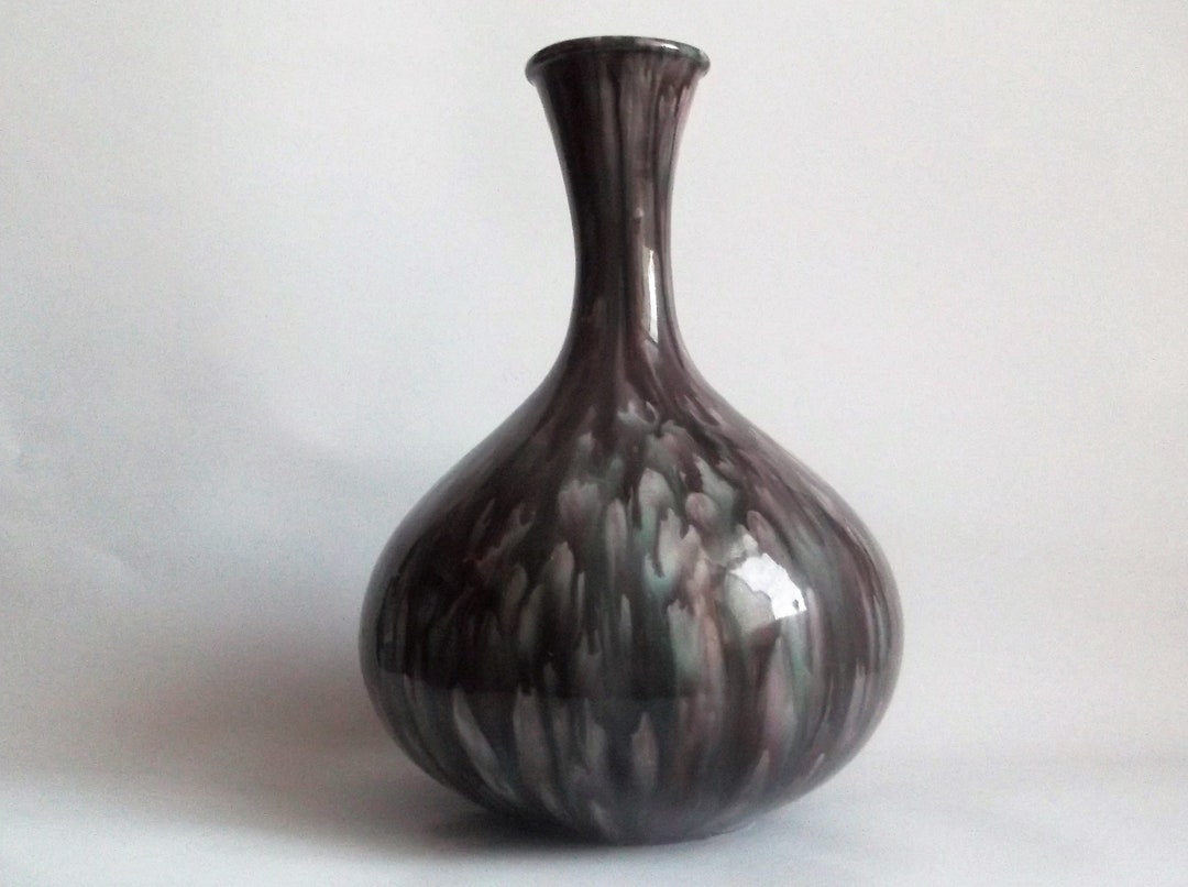 Streaky Drip Glazed Vintage Vase - Etsy