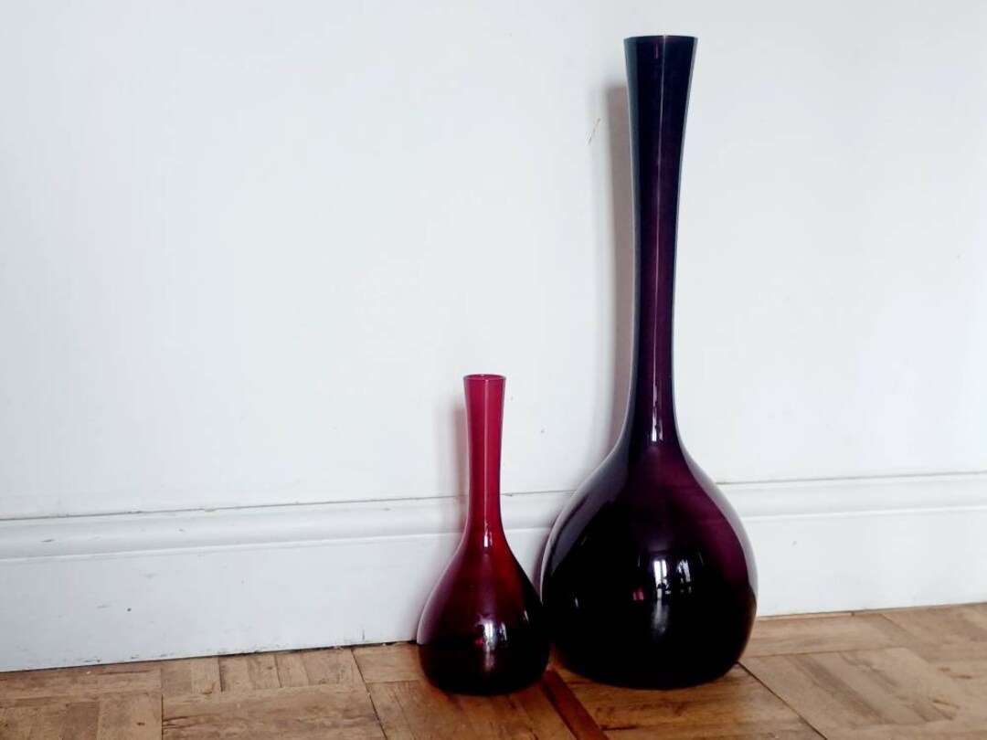 Gullaskruf Bulb Vases Vintage Swedish Glassware - Etsy
