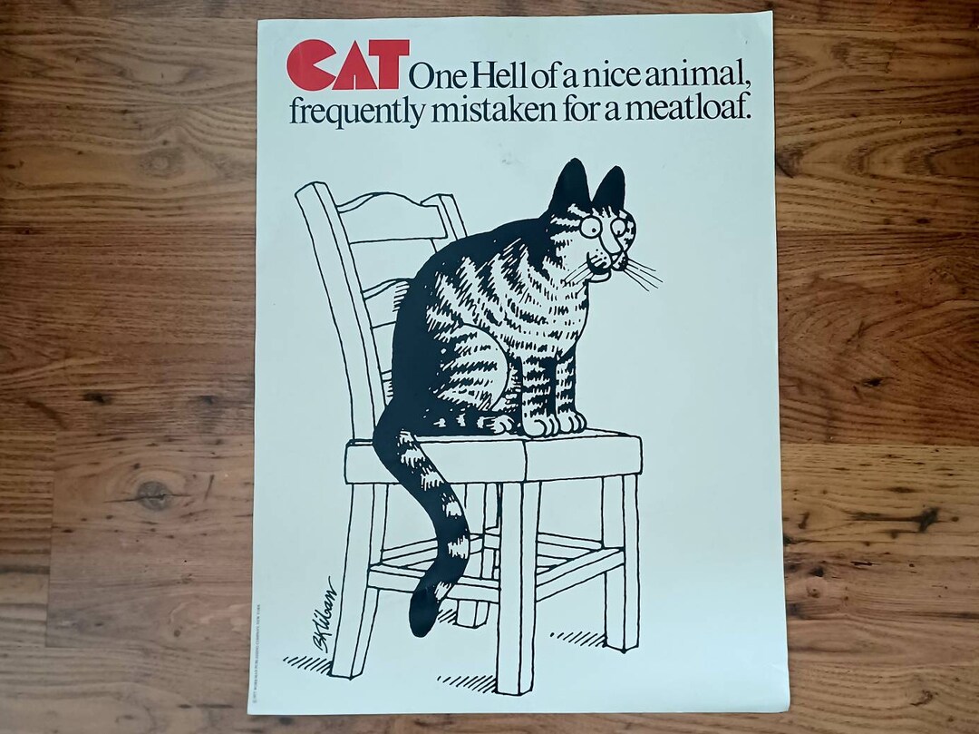 B Kliban Original Vintage Cat Poster 18 X 24 Inch - Etsy