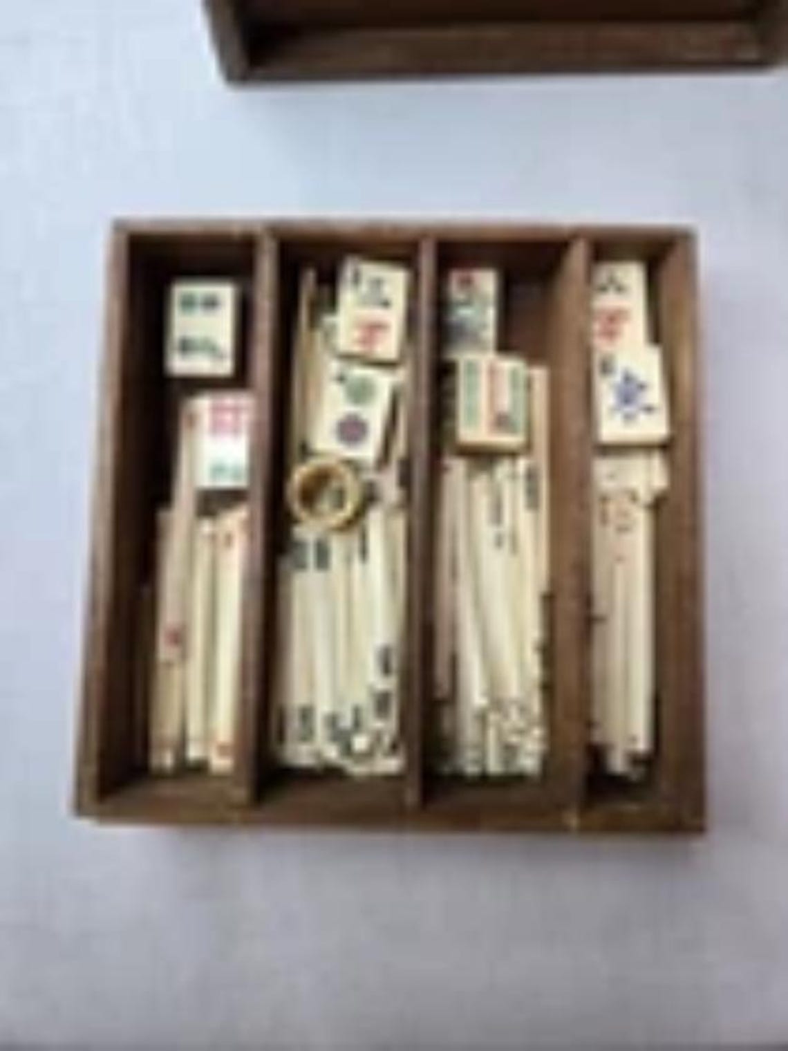 Mahjong Wooden Game Box From 1906 Complete Set With Bakelite Pieces 5 ...