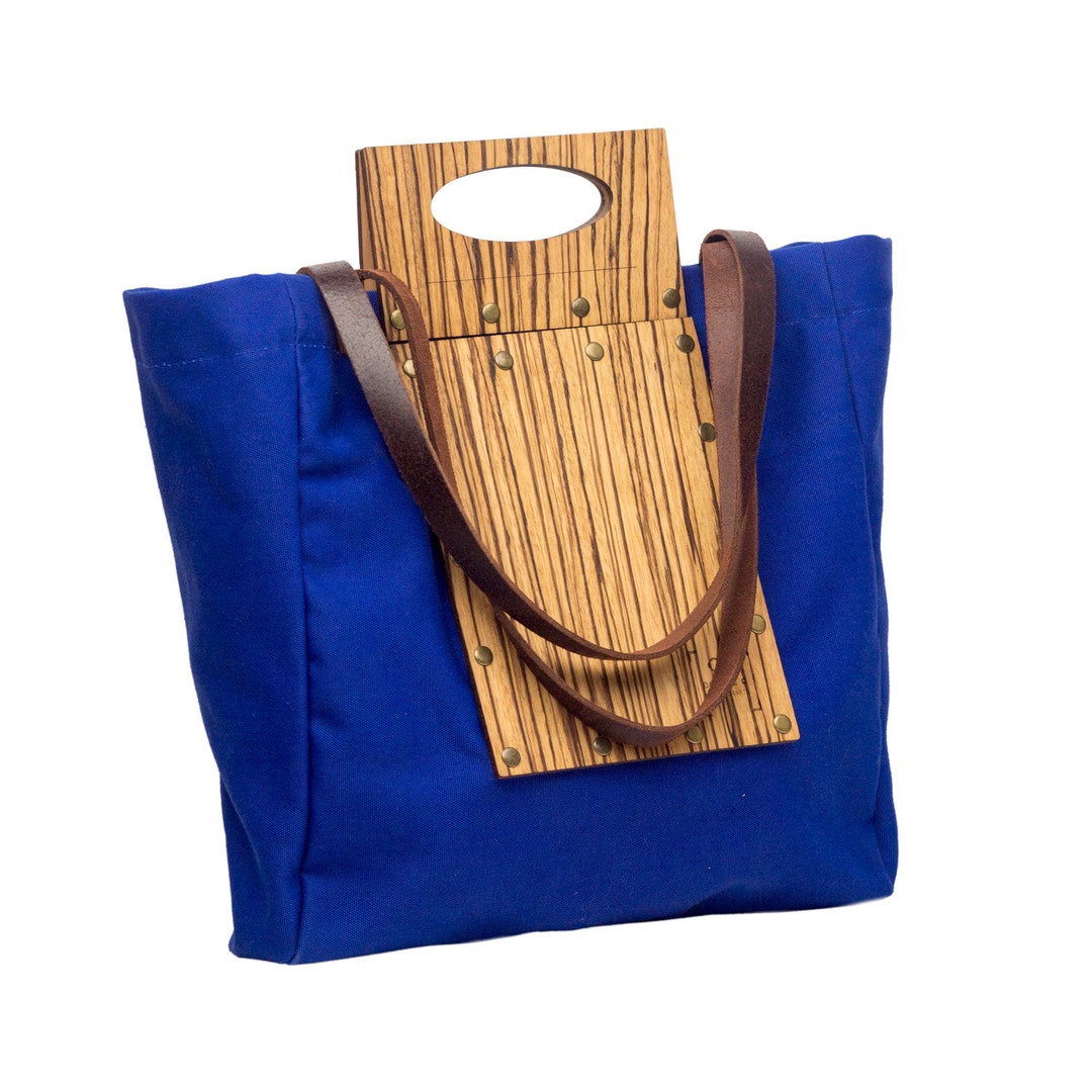 HANDMADE Wooden Handbag Zebrano Wood Linen Fabric Designed and Handmade ...